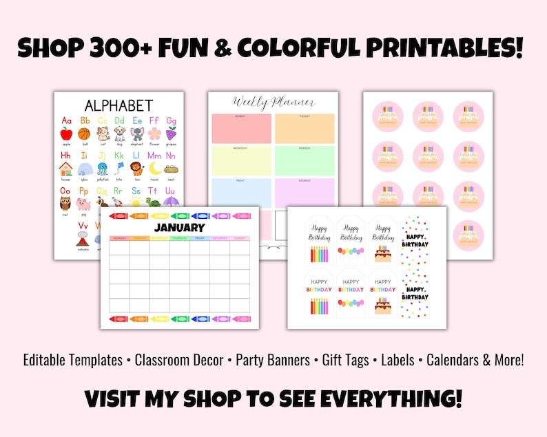 Happy Birthday Stickers Printable – 2 Inch Round Pastel Tags – Candle ...