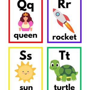 Printable Alphabet A to Z Flashcards | Early Learning | Colorful ABC ...