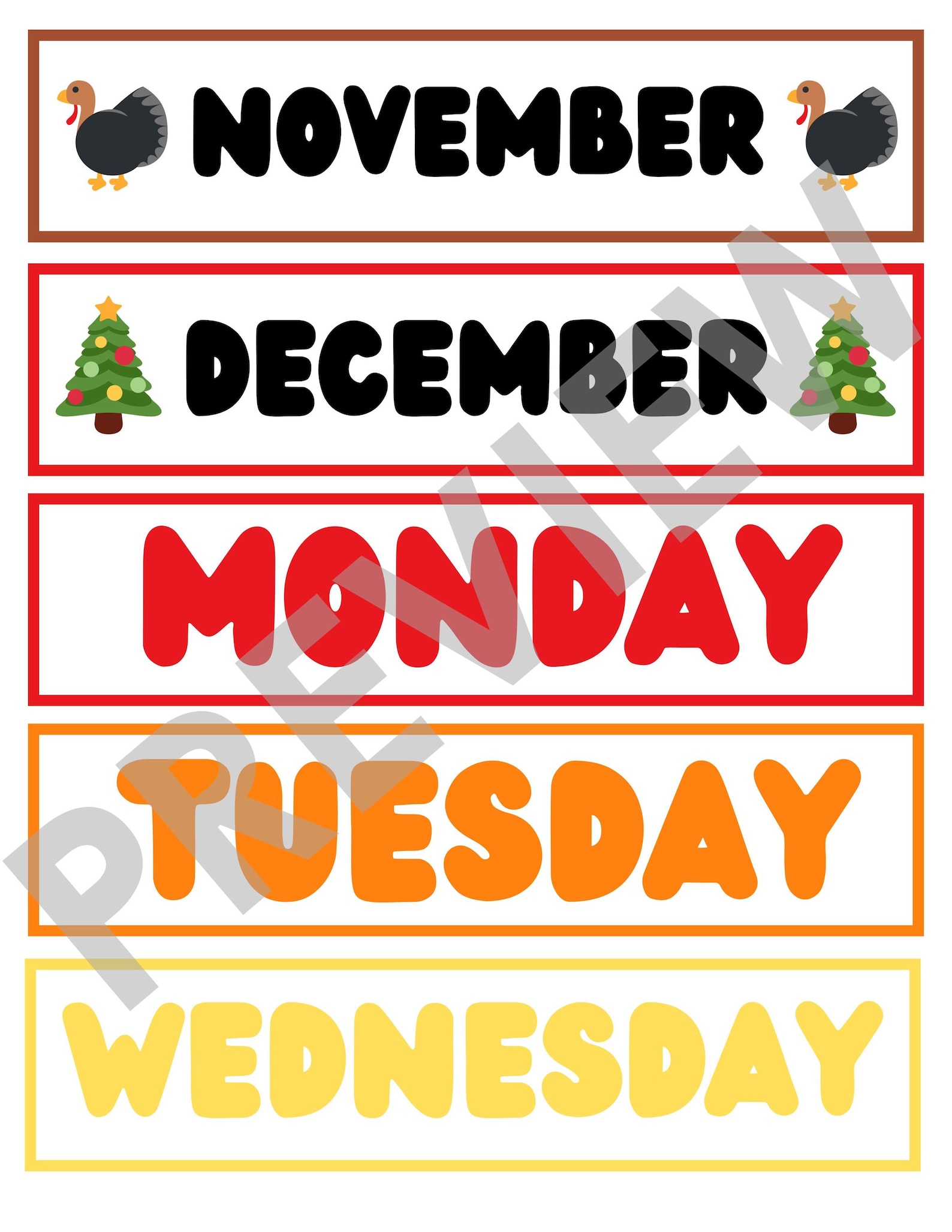 English & Spanish Days and Months Posters – Printable Classroom Decor ...