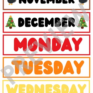 English & Spanish Days and Months Posters – Printable Classroom Decor ...