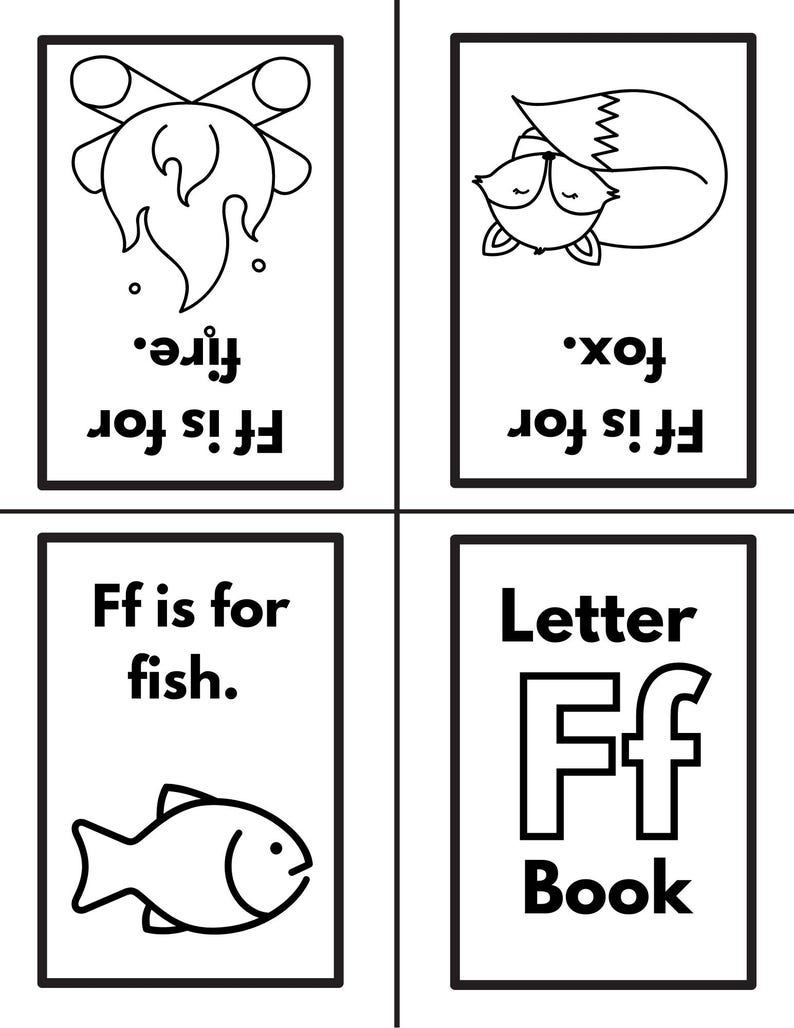 Printable ABC A to Z Mini Books for Preschoolers Fun Alphabet Coloring ...