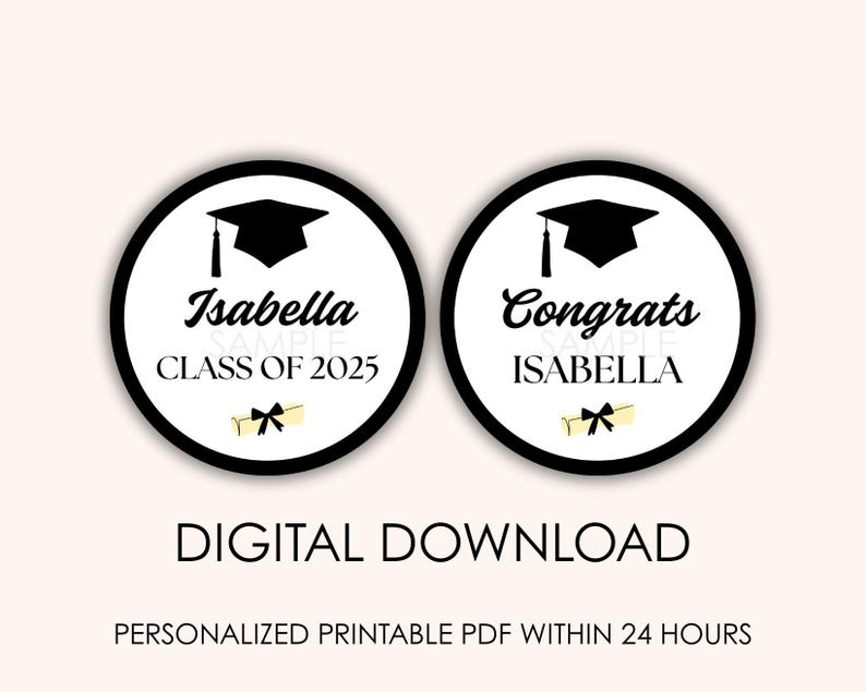 Personalized Graduation Stickers – Class of 2025 & Congrats | Custom ...