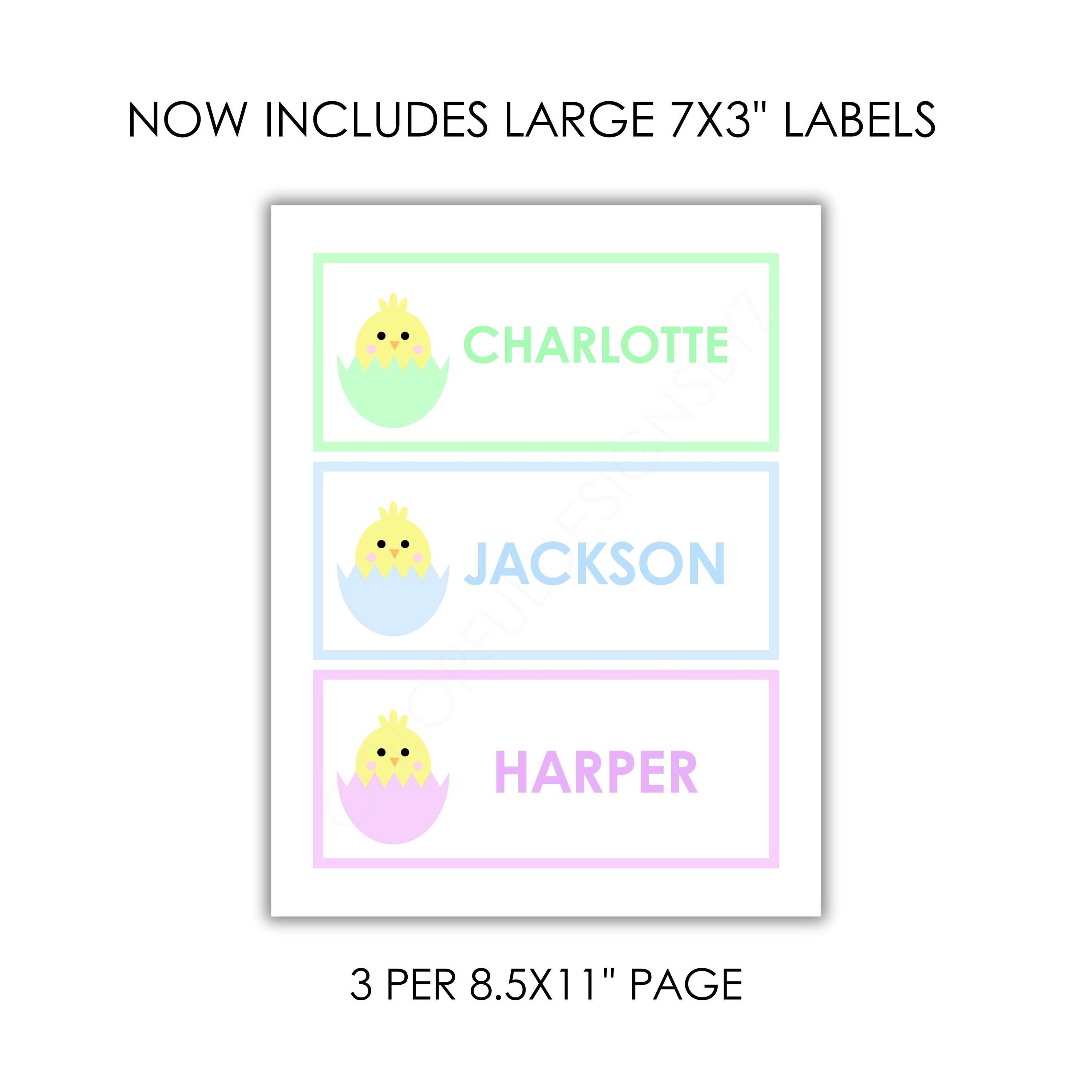 Editable Easter Chick Name Tags - Printable Classroom Labels - Pastel ...