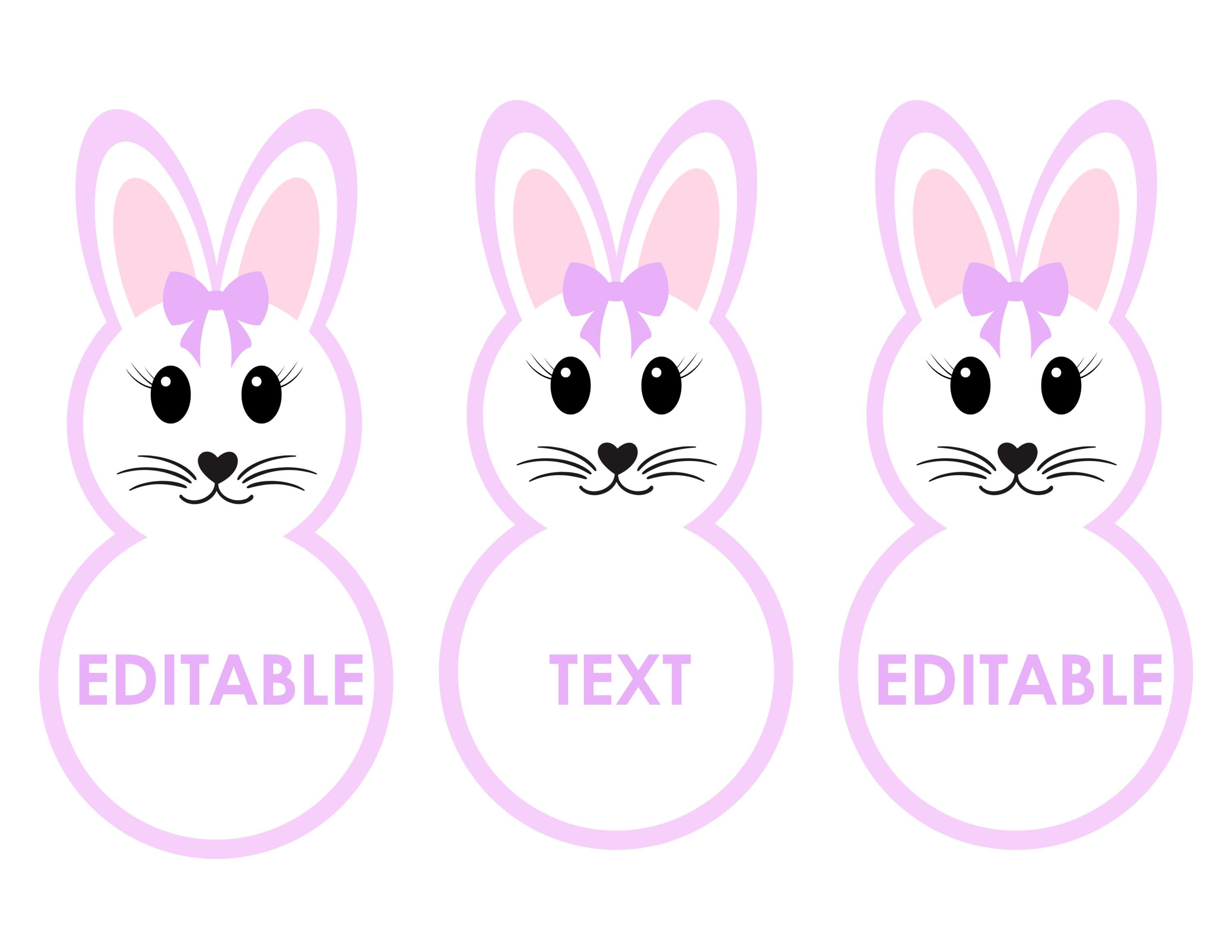 Editable Bunny Tags | Easter Name Tags | Printable Easter Labels ...