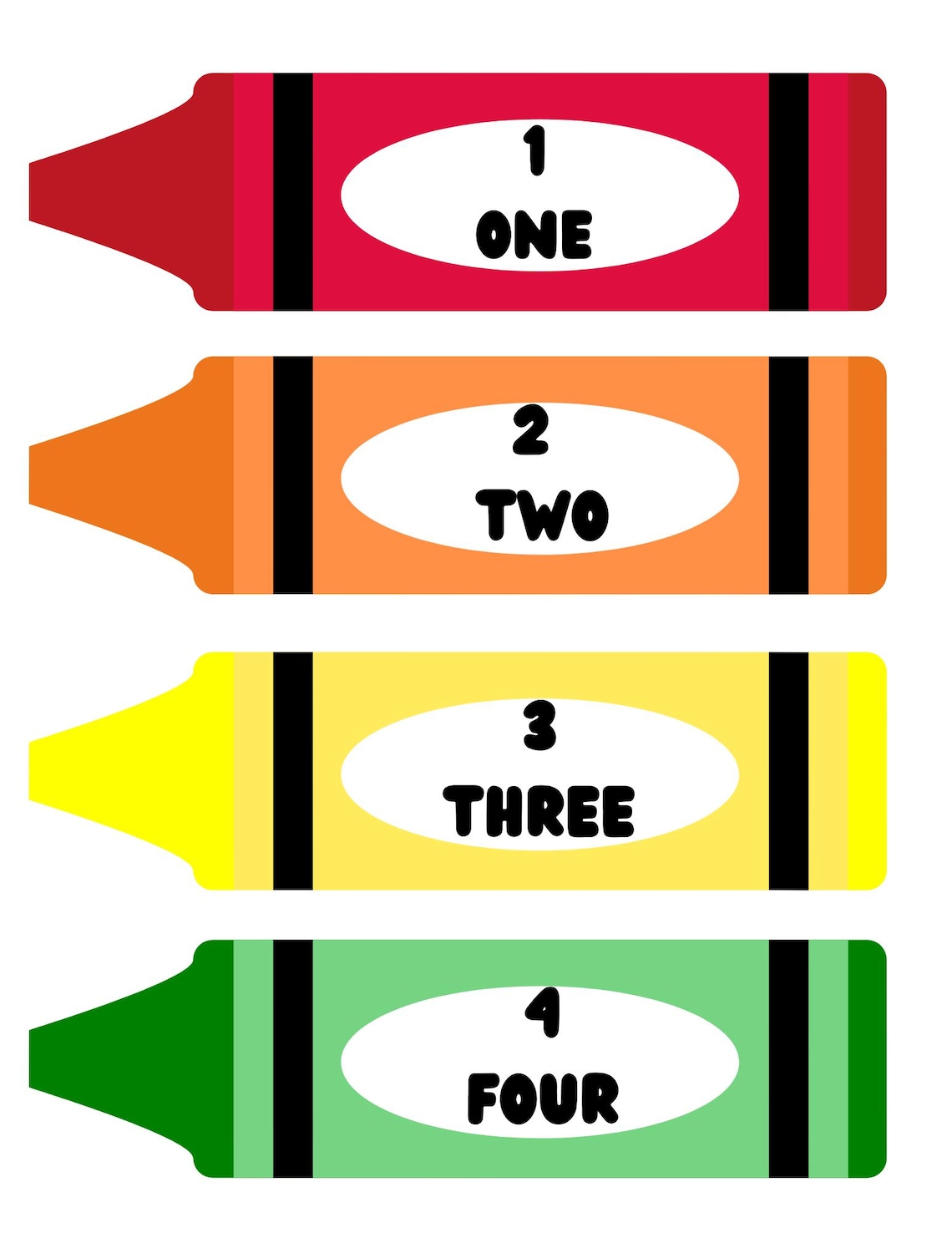 Printable Crayon Numbers 1-10 | Numbers and Number Words Classroom Display | Back to School ...