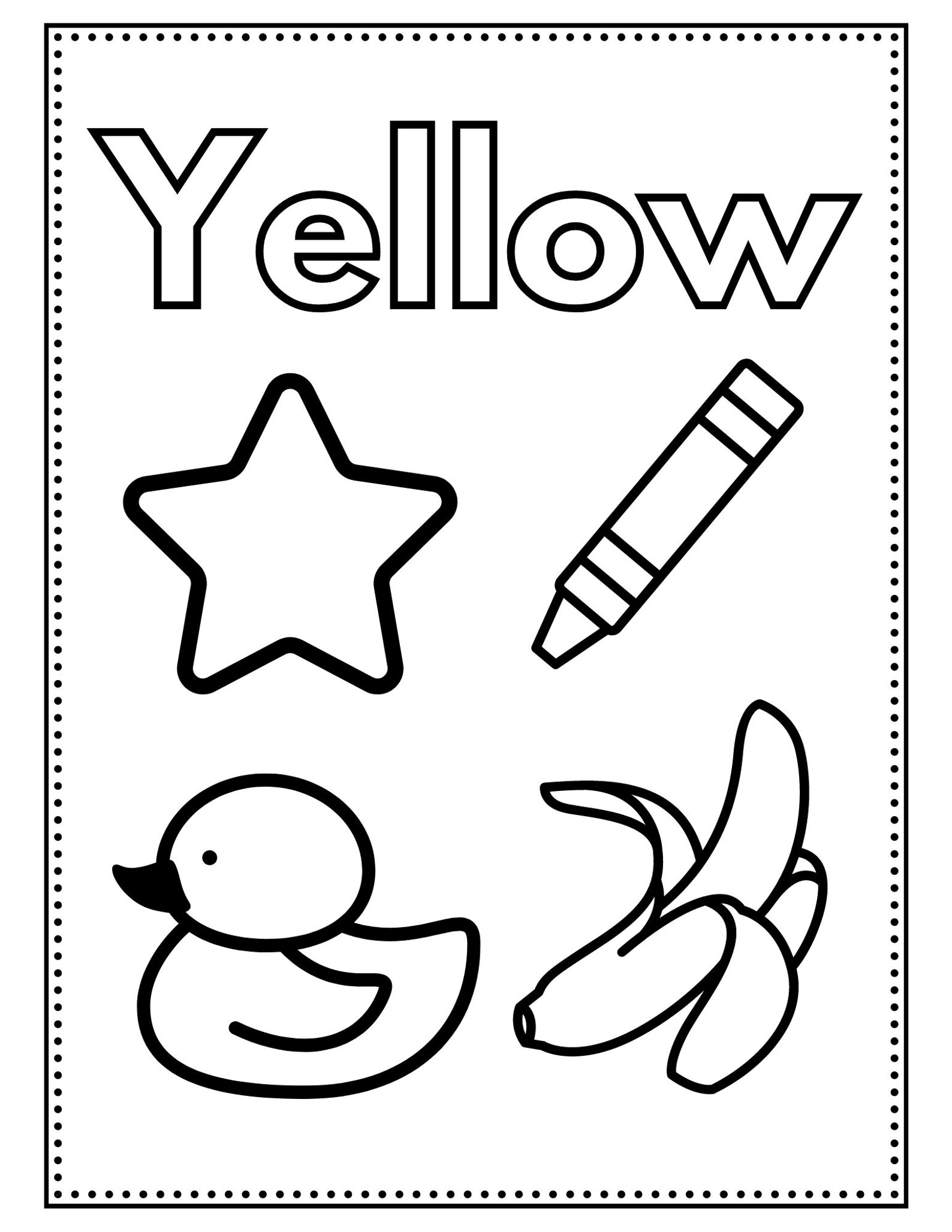 Fun Printable Colors Coloring Pages for Toddlers and Kids Learning ...