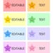 Editable Star Name Tags, Desk Labels for Students, Powerpoint Template ...