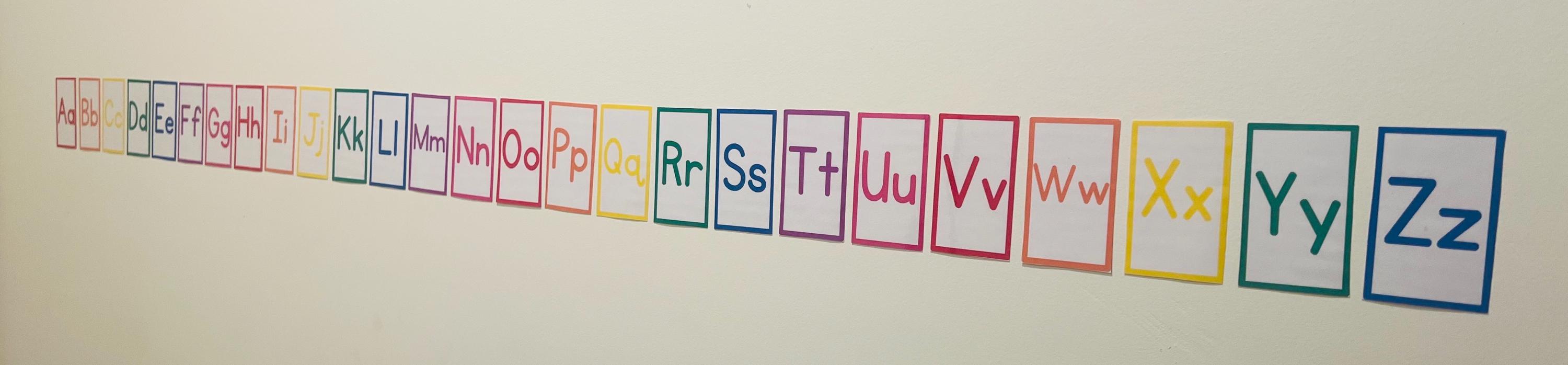 Printable Rainbow Themed Alphabet Cards | A to Z Cards | Early Learning ...