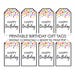 Happy Birthday Gift Tags Printable – Confetti Party Favor Tags – Ready ...