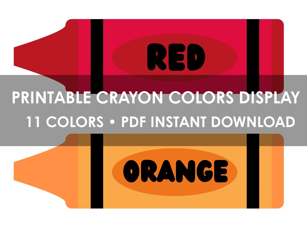 Crayon Cards Printable | 11 Colors | Learning Colors Cards | Colorful ...