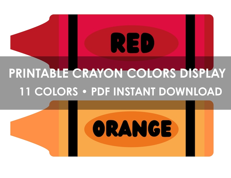 Crayon Cards Printable | 11 Colors | Learning Colors Cards | Colorful ...