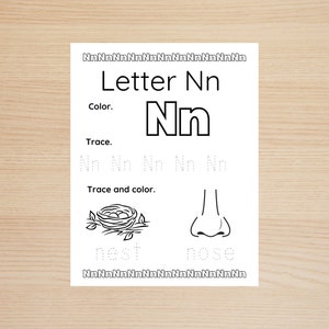 Printable Alphabet Trace and Color Pages for Preschool, Kindergarten ...