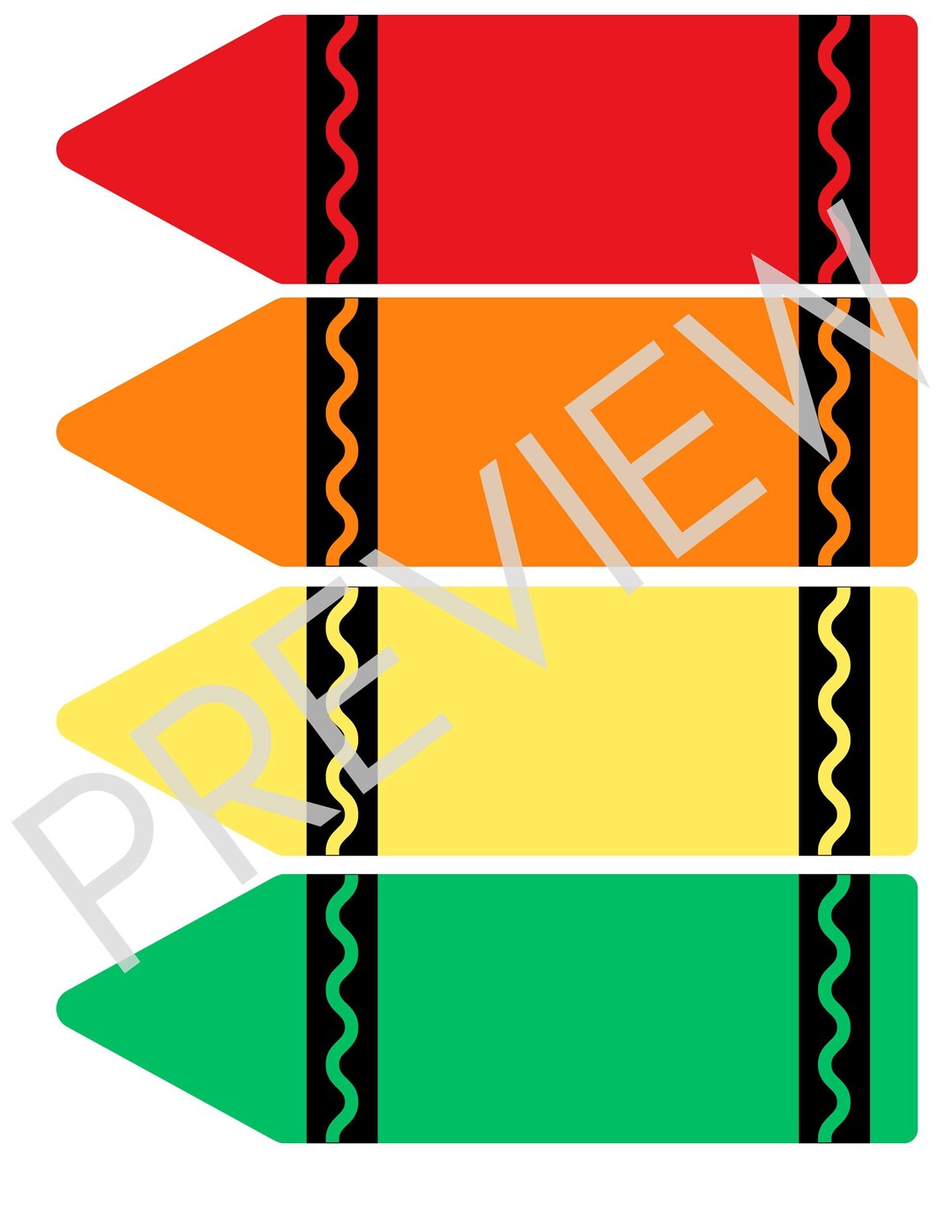 Crayon Cutouts in 11 Colors | Printable Classroom & Homeschool Decor ...