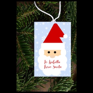 Editable Printable Santa Gift Tags Christmas Gift Tags for Kids ...