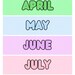 Printable Pastel Polka Dot Days and Months Cards | Classroom ...