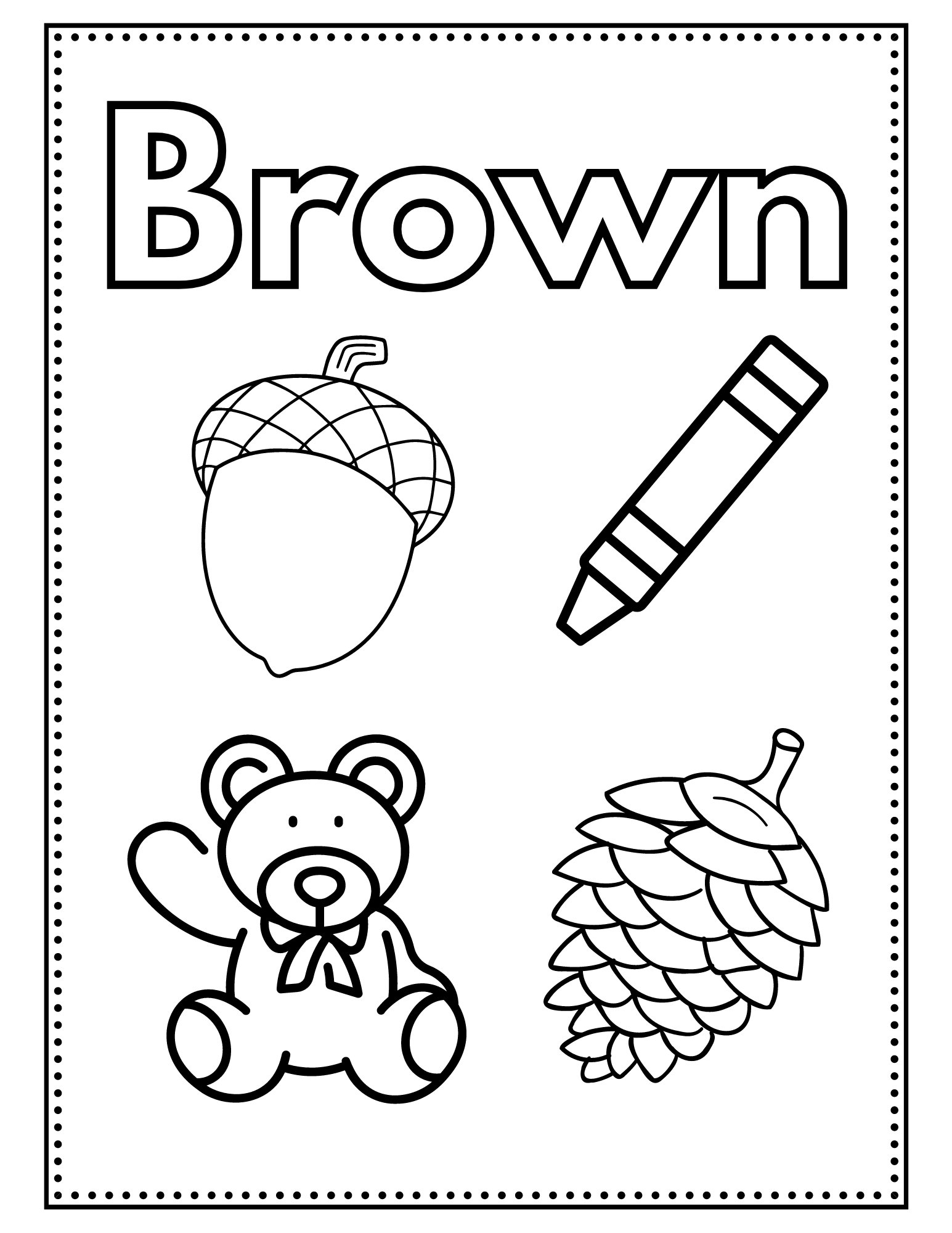 Fun Printable Colors Coloring Pages for Toddlers and Kids Learning ...