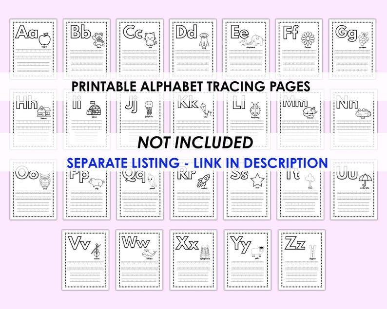 Alphabet Coloring Pages | ABC Printable Coloring Book | Preschool ...