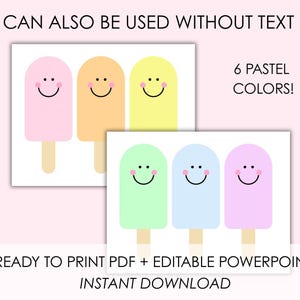 Editable Popsicle Name Tags & Summer Labels – Printable PDF, Powerpoint ...