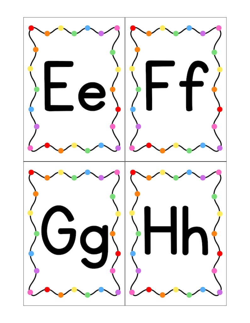 Alphabet Flashcards Printable | A-Z Letter Cards | Classroom Decor ...