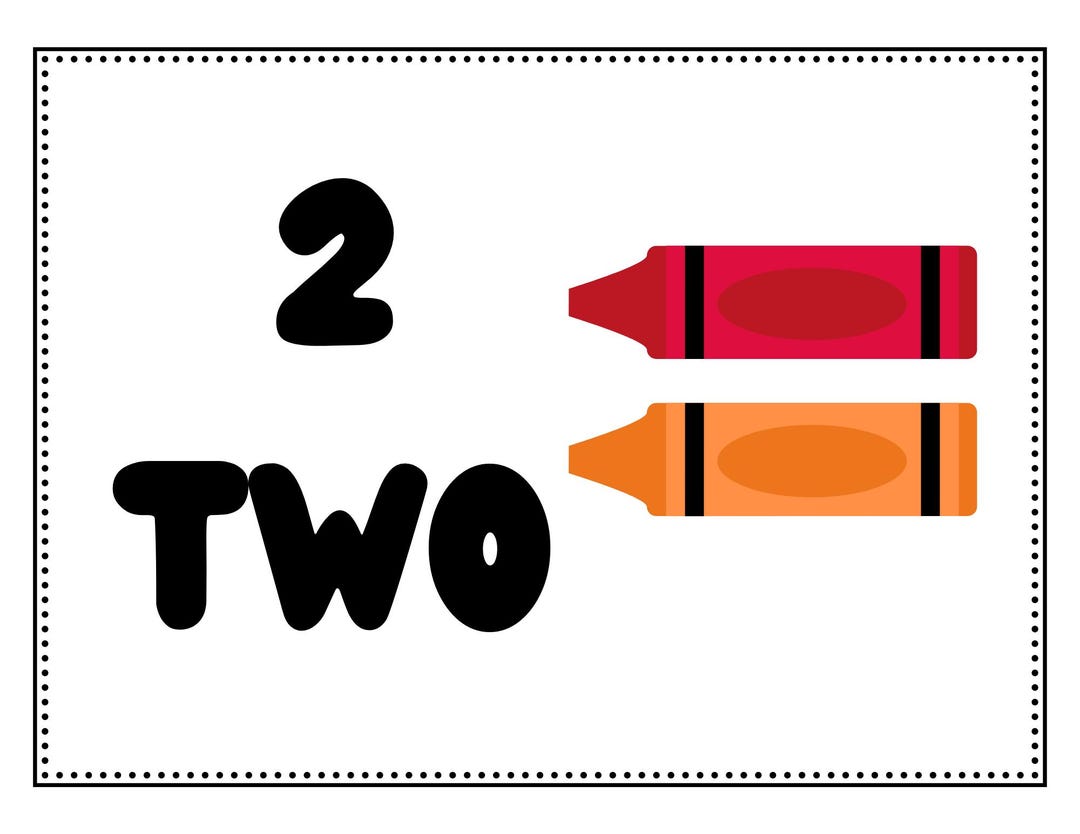 Printable Numbers 1 10 Wall Cards Counting Crayons Fun and Educational ...