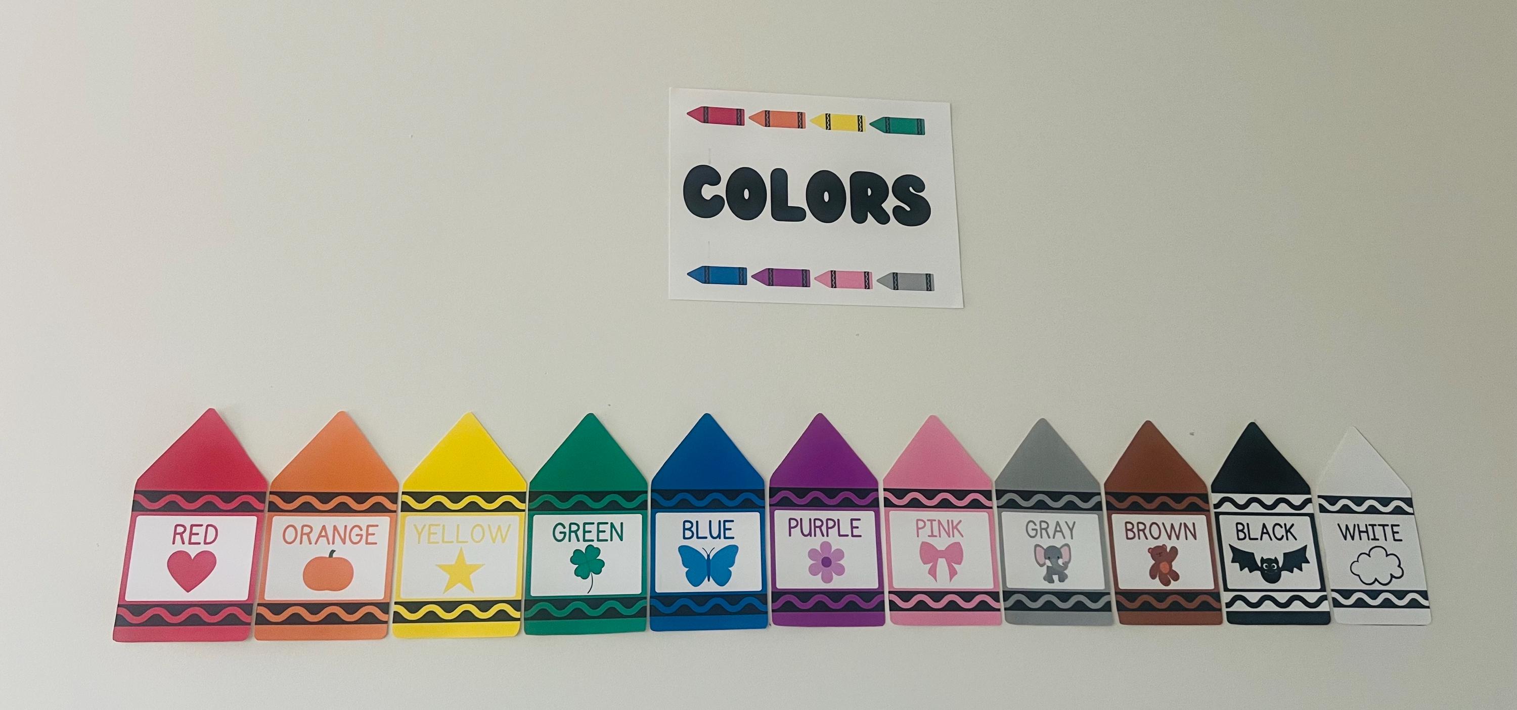 Crayon Color Posters - Printable Crayon Color Flashcards - Classroom ...