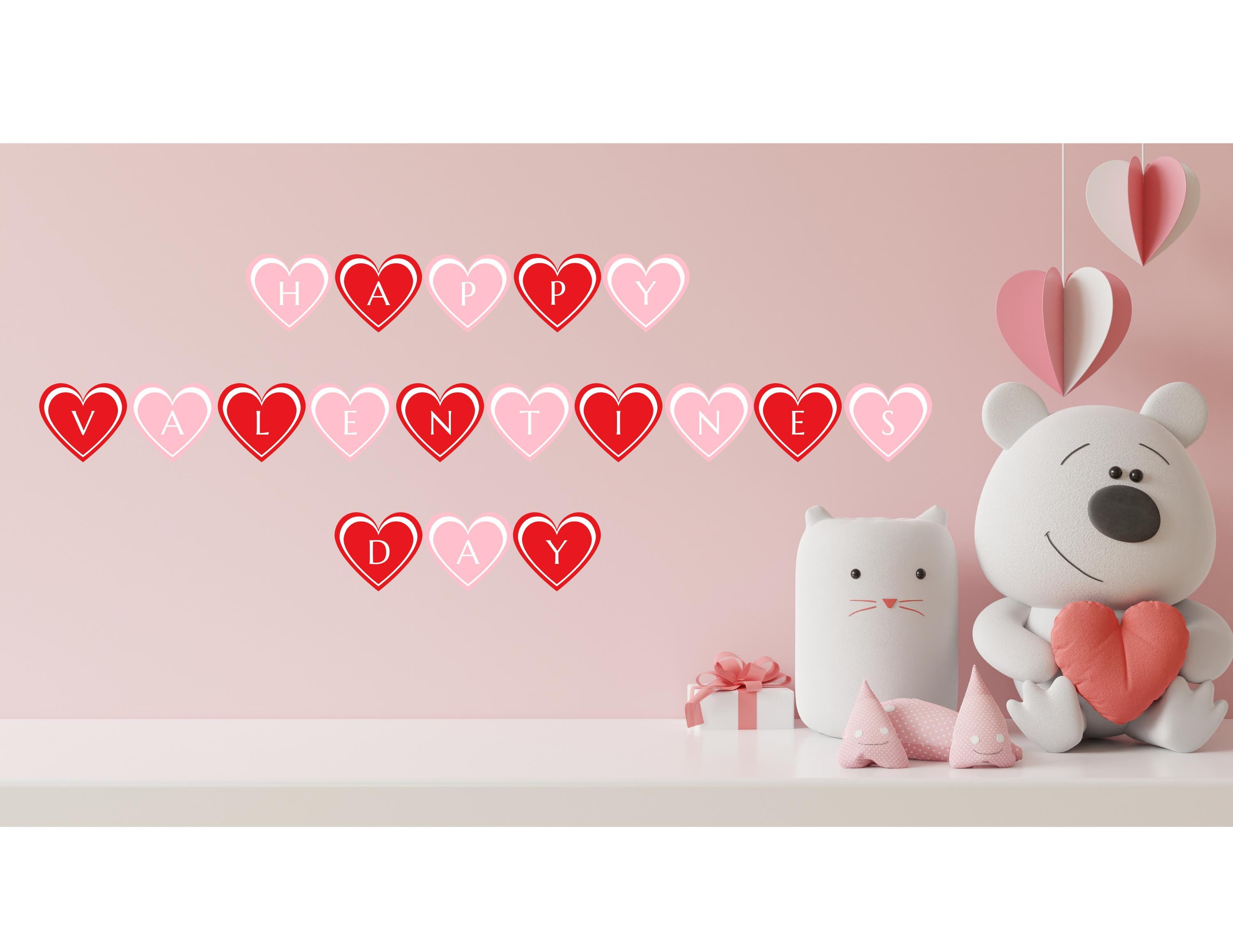 Editable Valentine’s Day Red & Pink Hearts | Printable 5" Hearts ...