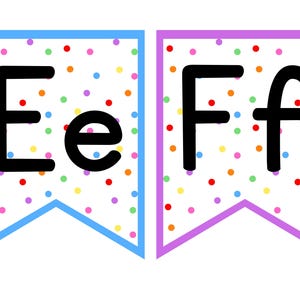 Printable Alphabet Classroom Banner - Colorful Polka Dot Theme ...