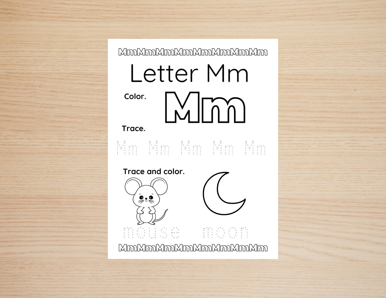 Printable Alphabet Trace and Color Pages for Preschool, Kindergarten ...