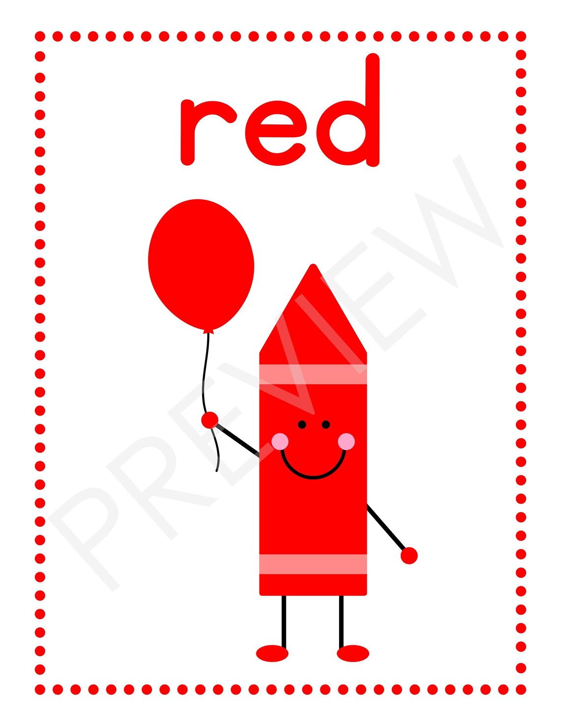 Printable Crayon Color Posters | 8.5"x11" Full Page Classroom Decor ...