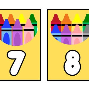 Crayon Numbers 1-10 Printable | Preschool Display | Early Learning ...