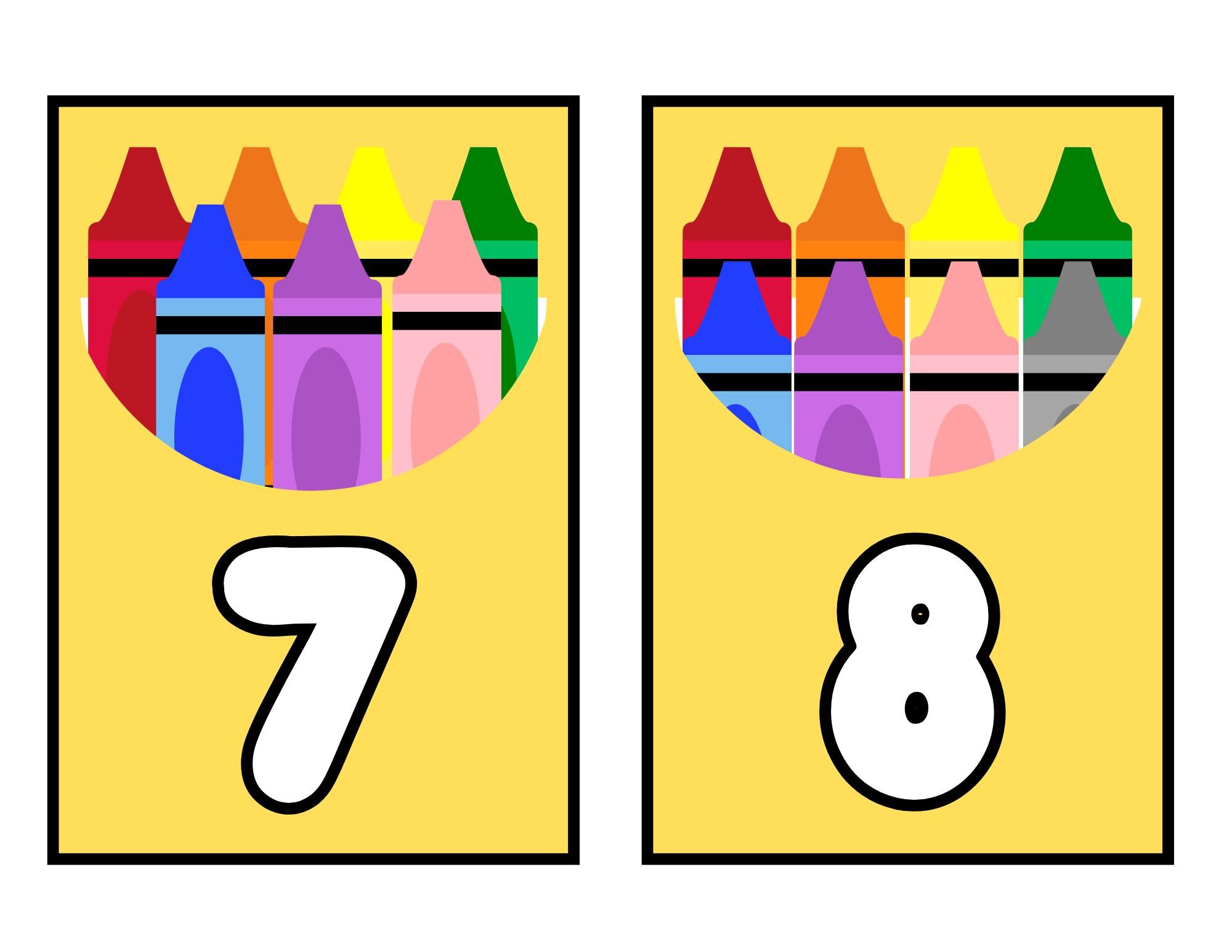 Crayon Numbers 1-10 Printable | Preschool Display | Early Learning ...
