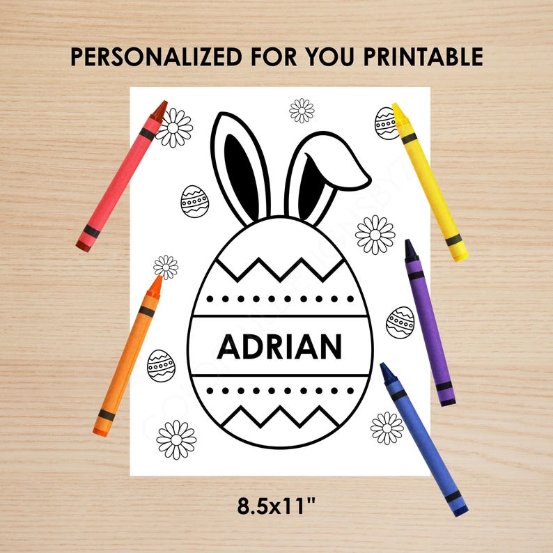Personalized Name Coloring Pages for Preschool & Party Activity - Etsy