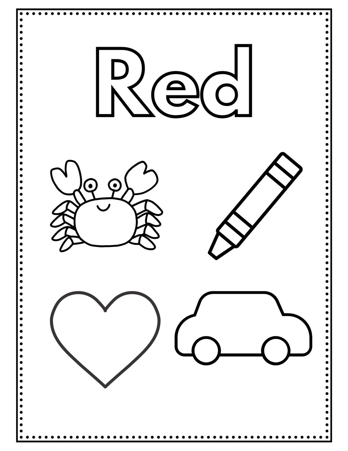 Fun Printable Colors Coloring Pages for Toddlers and Kids Learning ...