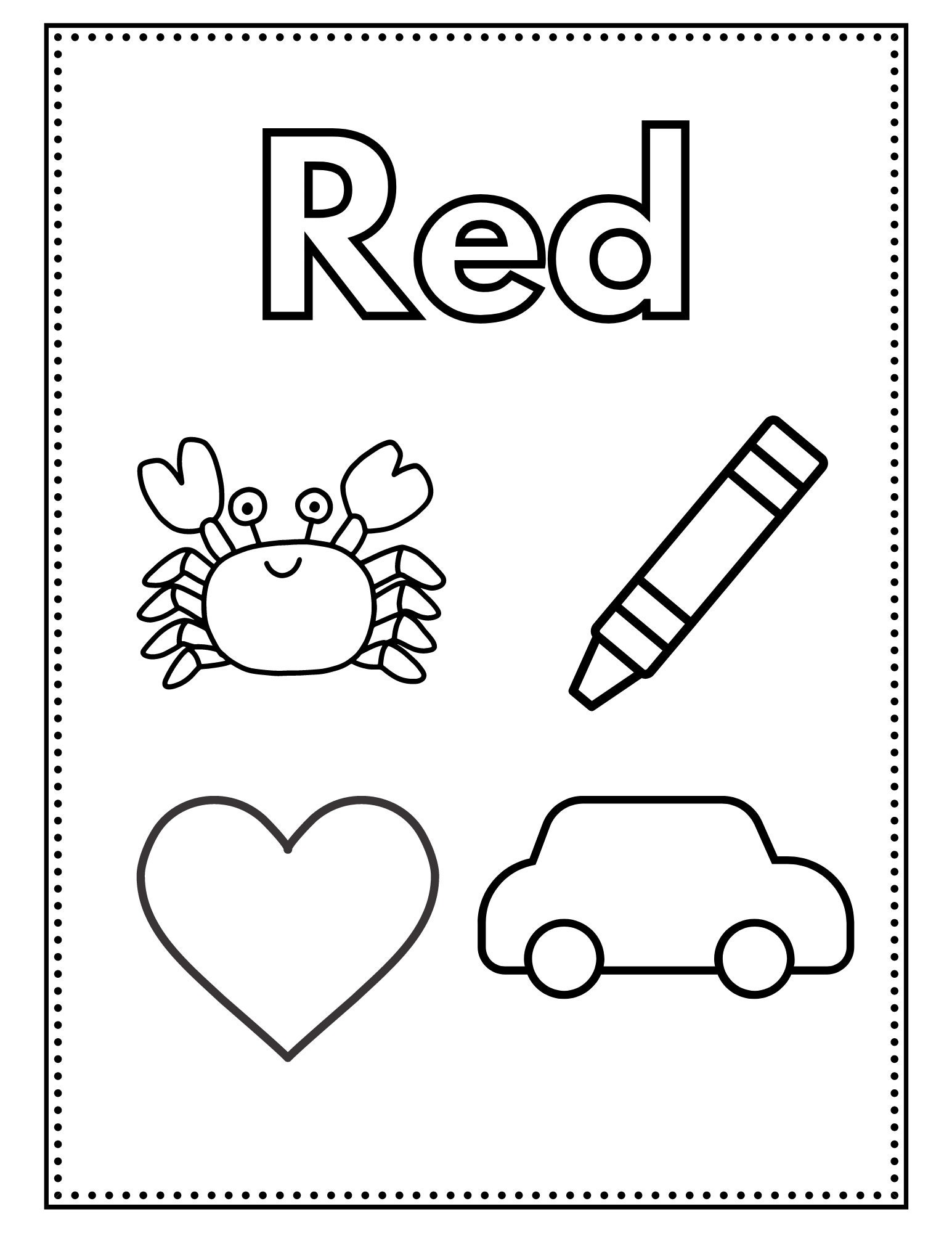 Fun Printable Colors Coloring Pages for Toddlers and Kids Learning ...