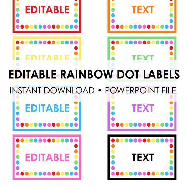 Polka Dot Labels - Etsy