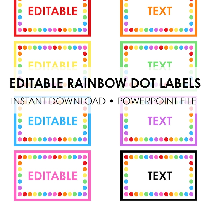 Polka Dot Labels - Etsy