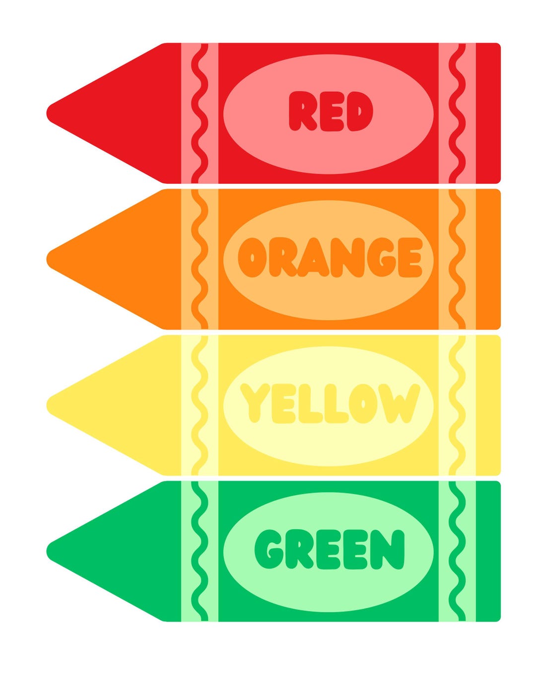 Crayon Colors Printable Display Set | 11 Colors | Educational Classroom ...