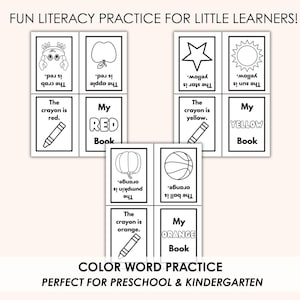 Color Word Mini Book Coloring Pages – 10 Printable “my Color Book ...