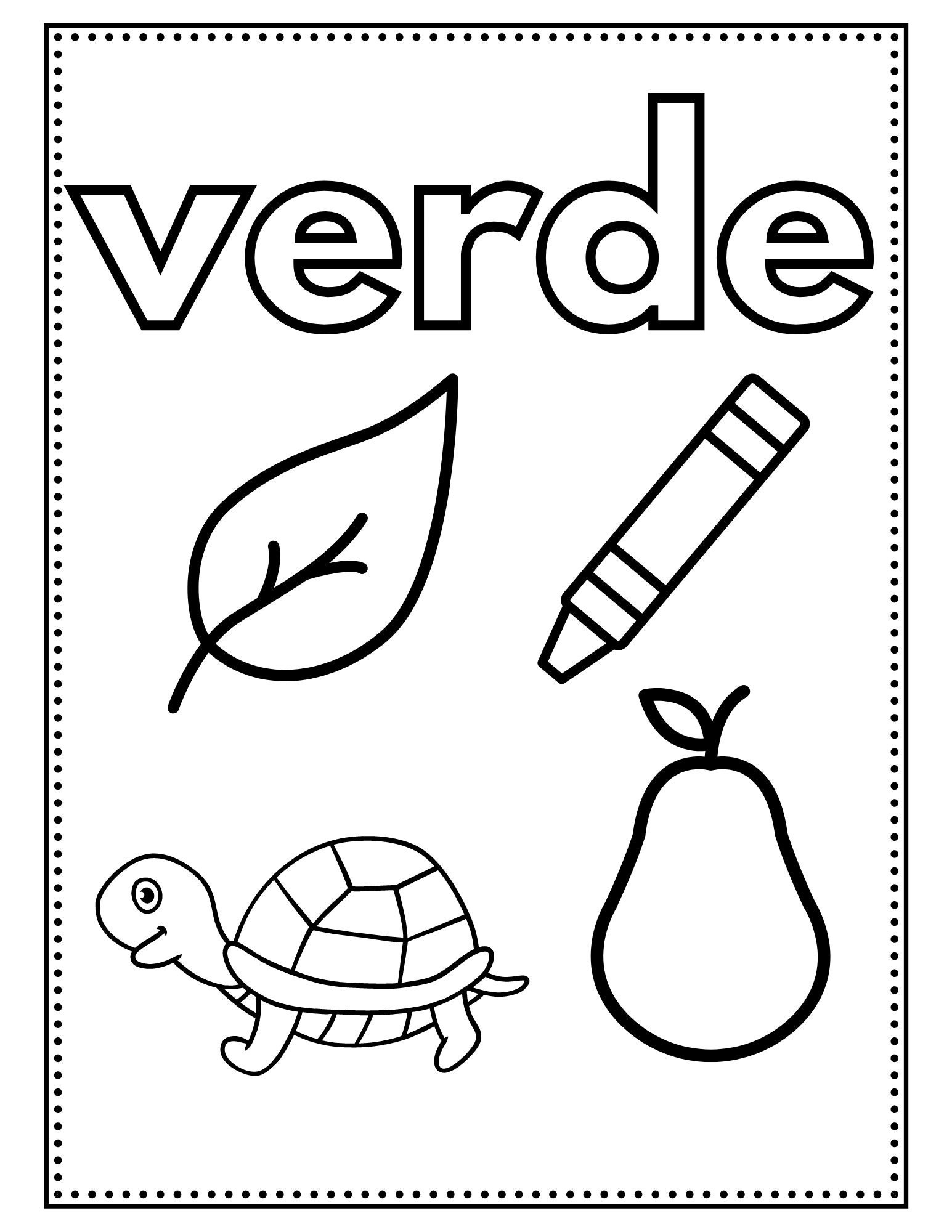 Printable SPANISH Colors Coloring Pages Color Words in SPANISH Fun ...