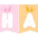 Pastel Easter Banner - Bunny Ears Letter Banner - Easter Party ...