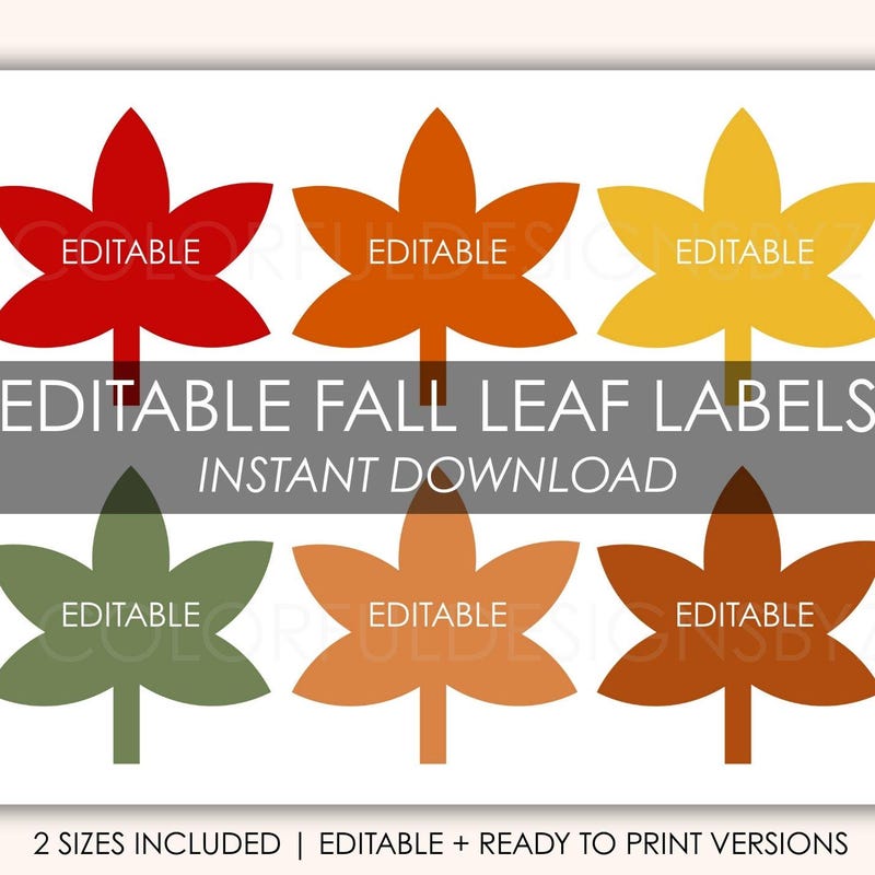 Fall Leaf Name Tag - Etsy