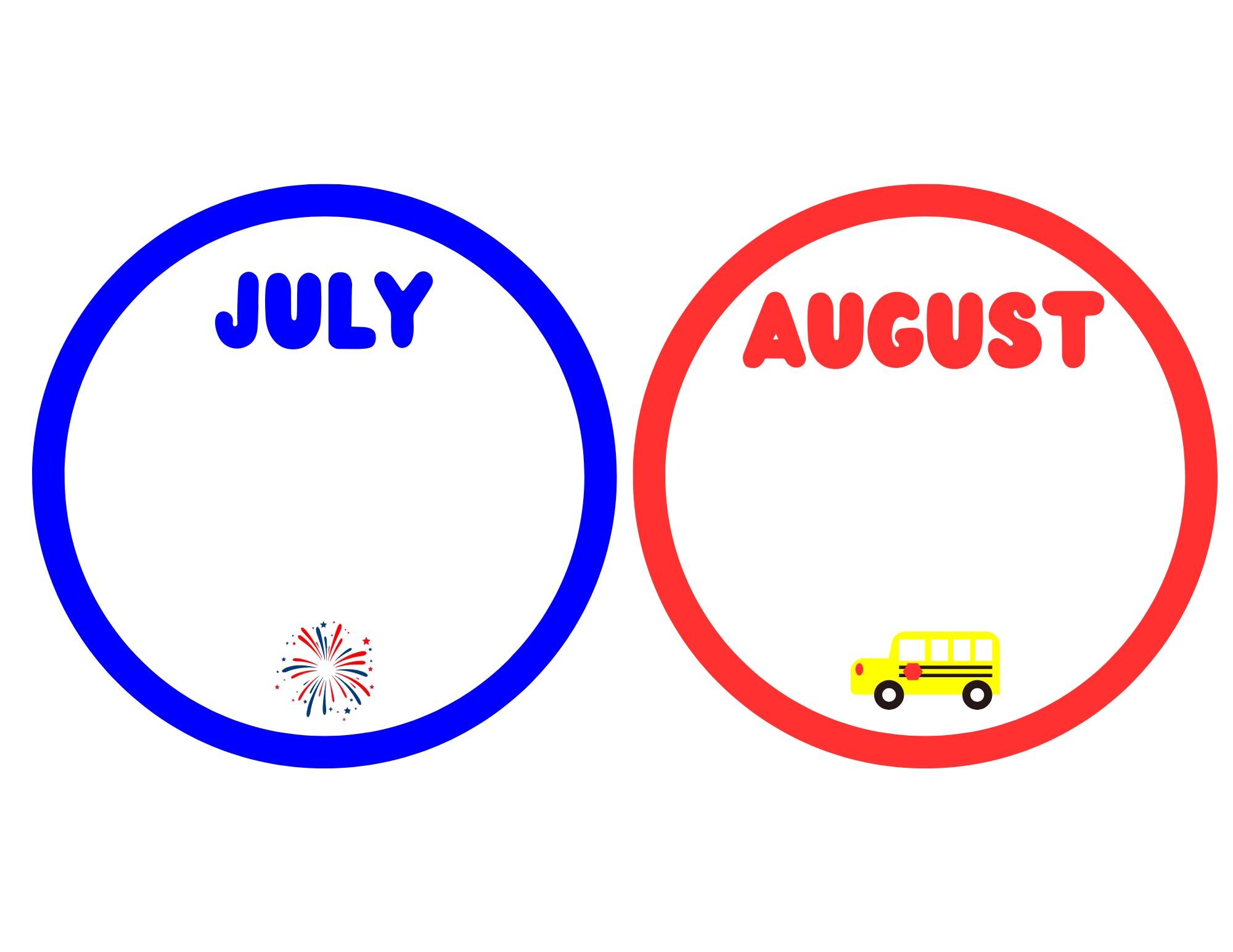 Printable Circles Birthday Board Colorful Birthday Display for ...