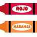 Printable SPANISH Crayon Colors Display Learning Color Words in SPANISH ...