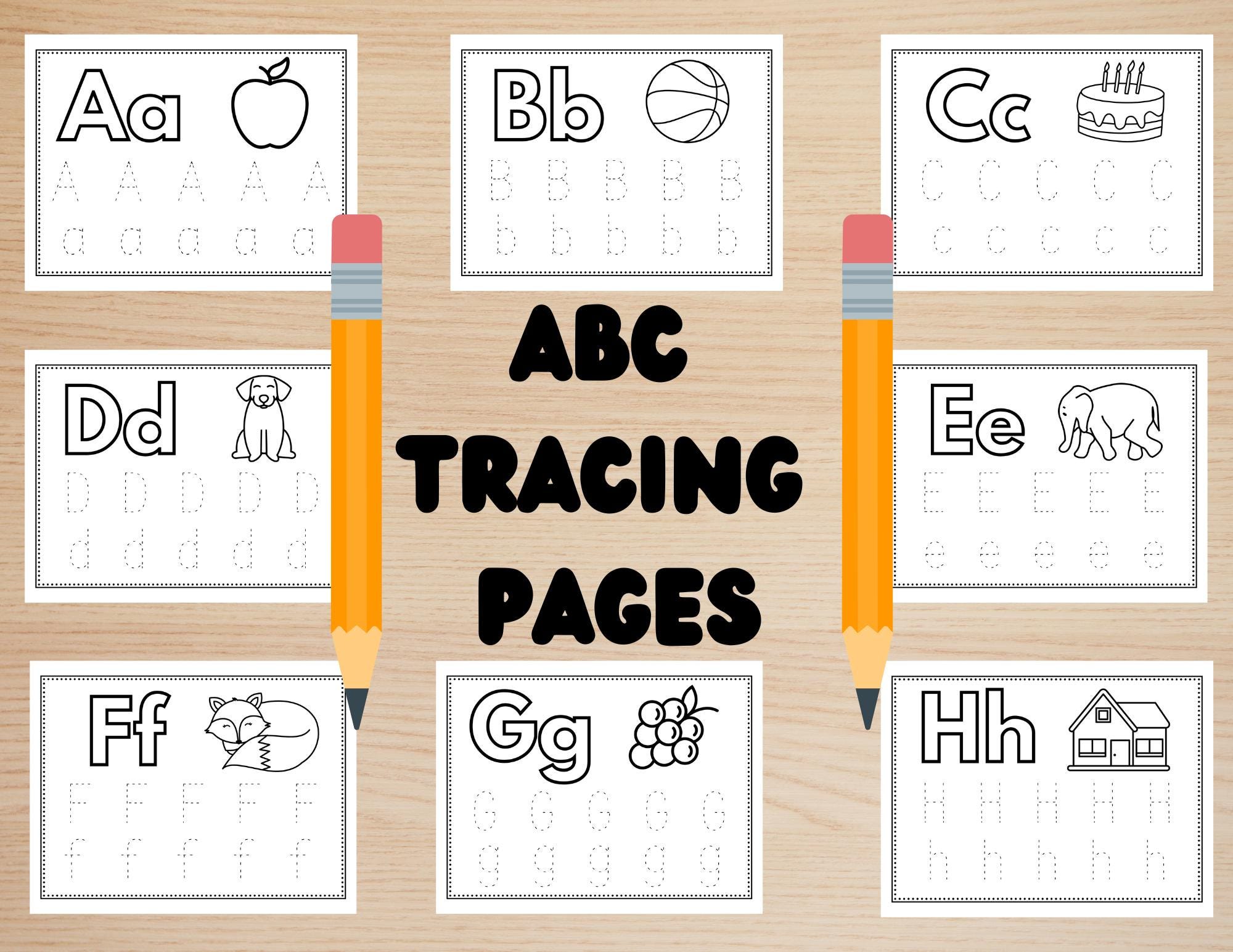 Printable ABC Letter Tracing Pages A to Z Tracing Pages Lowercase and ...