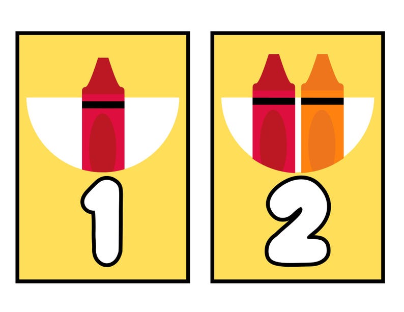 Crayon Numbers 1-10 Printable | Preschool Display | Early Learning ...