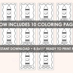 Crayon Color Posters & Flashcards | Printable Preschool Classroom Decor ...