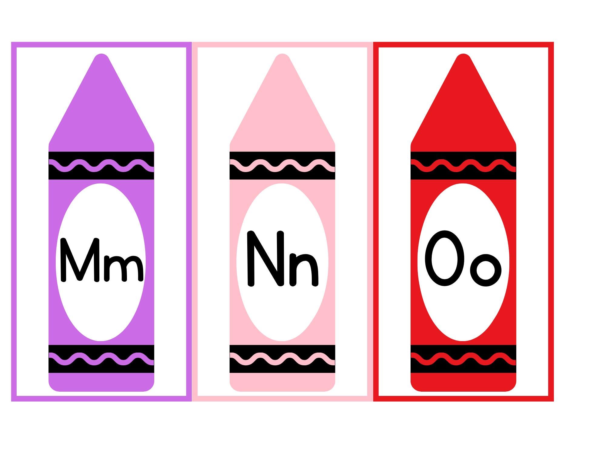 Crayon-themed Printable ABC Flashcards Colorful Alphabet Cards for ...