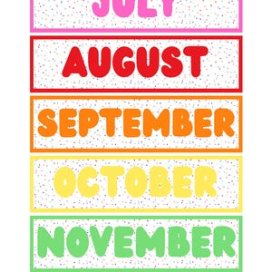 Days and Months Display Printable | Digital Classroom & Homeschool ...