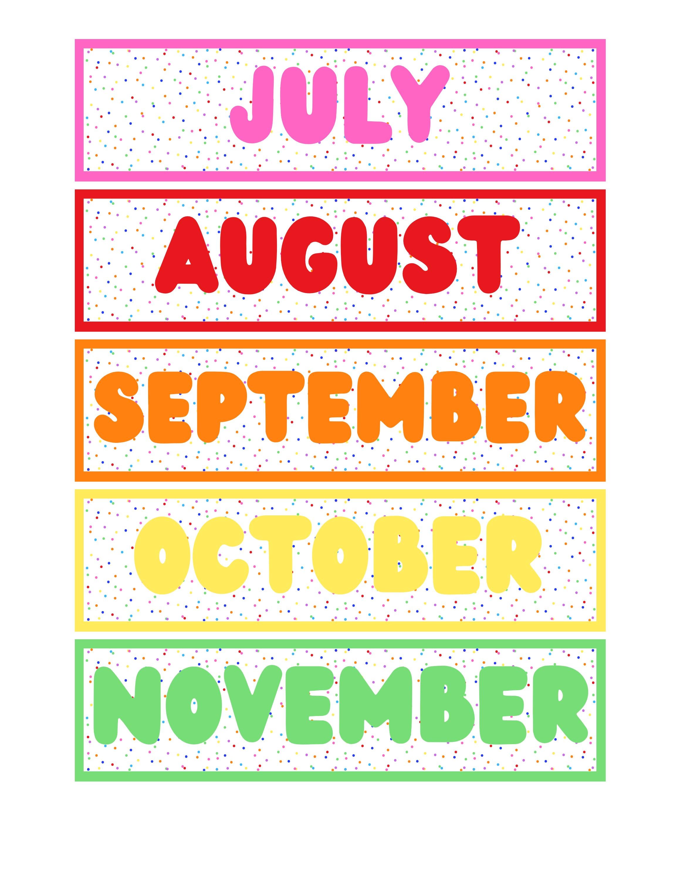 Days and Months Display Printable | Digital Classroom & Homeschool ...