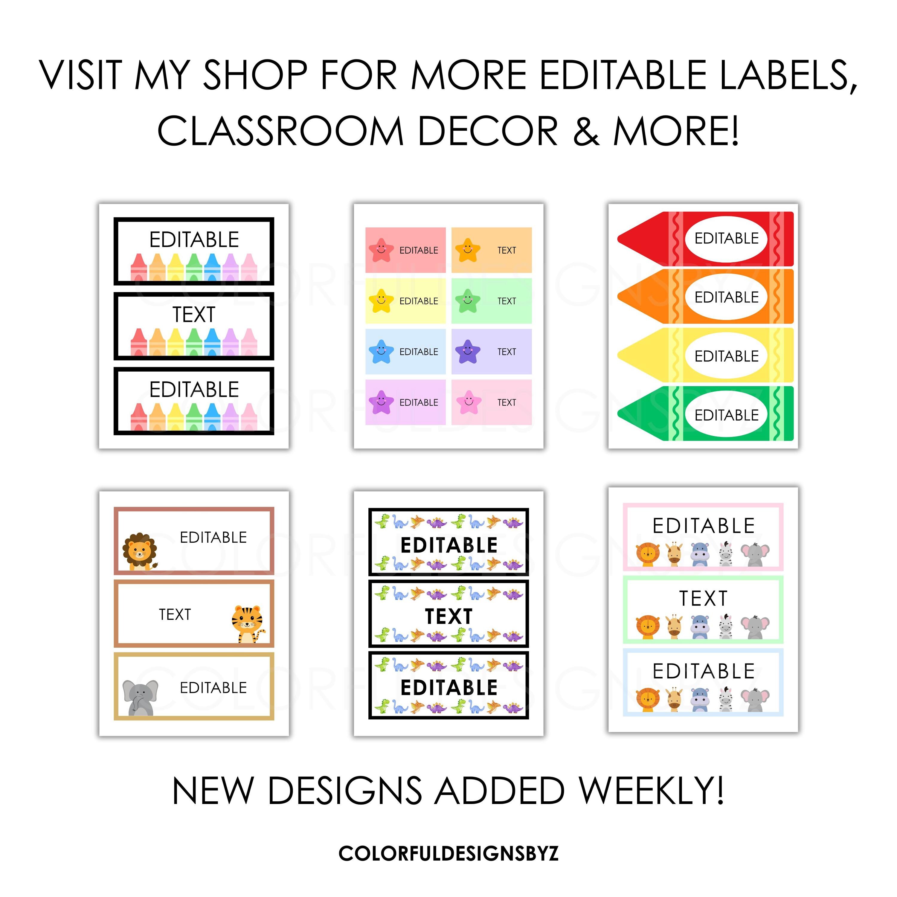 Rainbow Dot Printable Name Tags | Editable | Bright + Pastel ...
